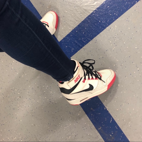 Nike | Shoes | Rare Nike Air Revolution Sky Hi In Fusion Red 75 | Poshmark